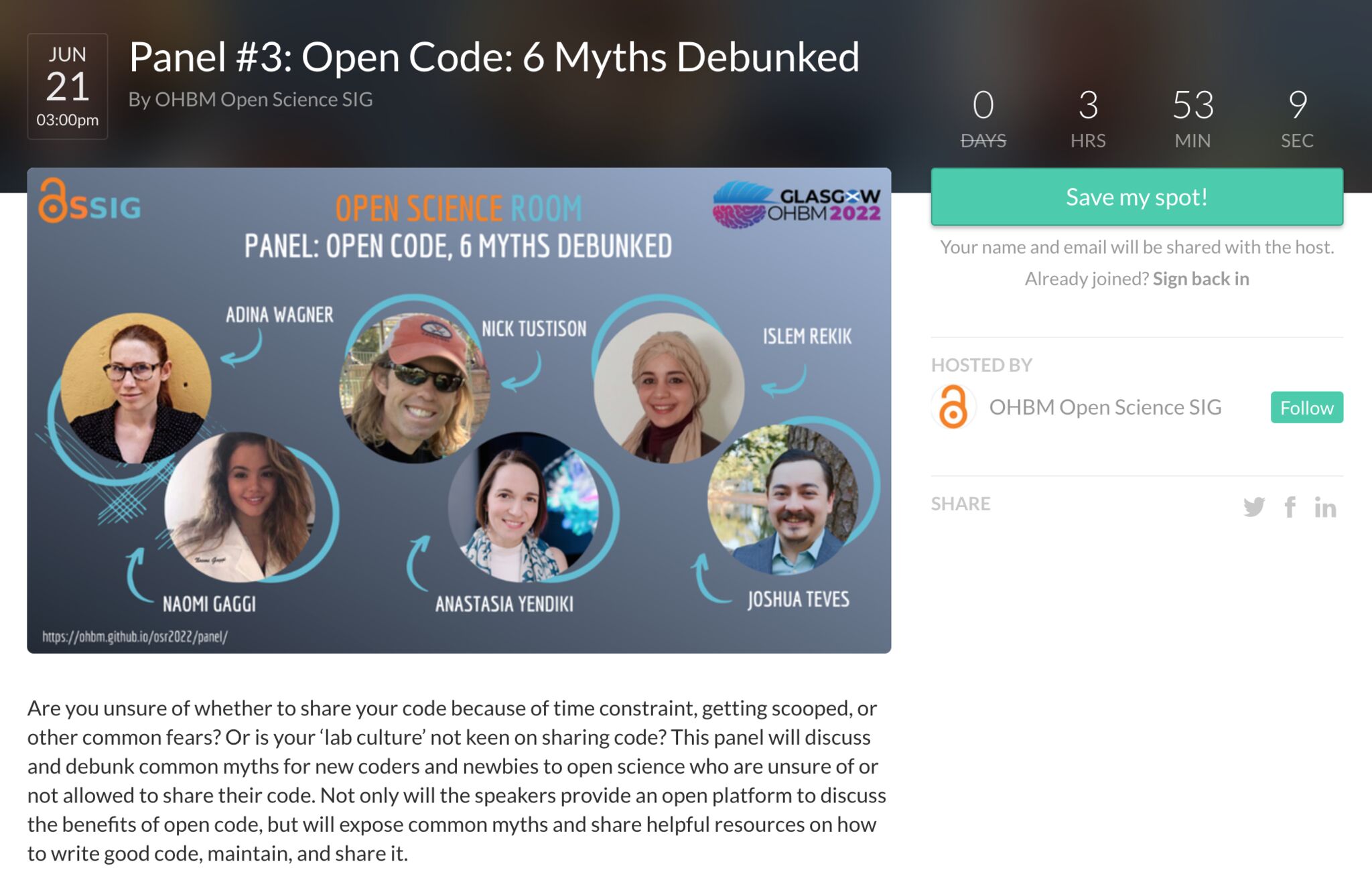Open Code: 6 Myths Debunked @OHBM - Web